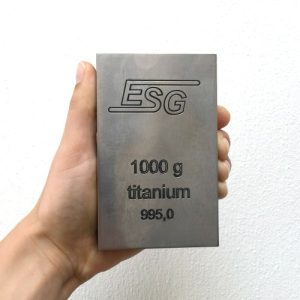 Lingote de titanio puro de 1000 gramos (refinería alemana ESG ...