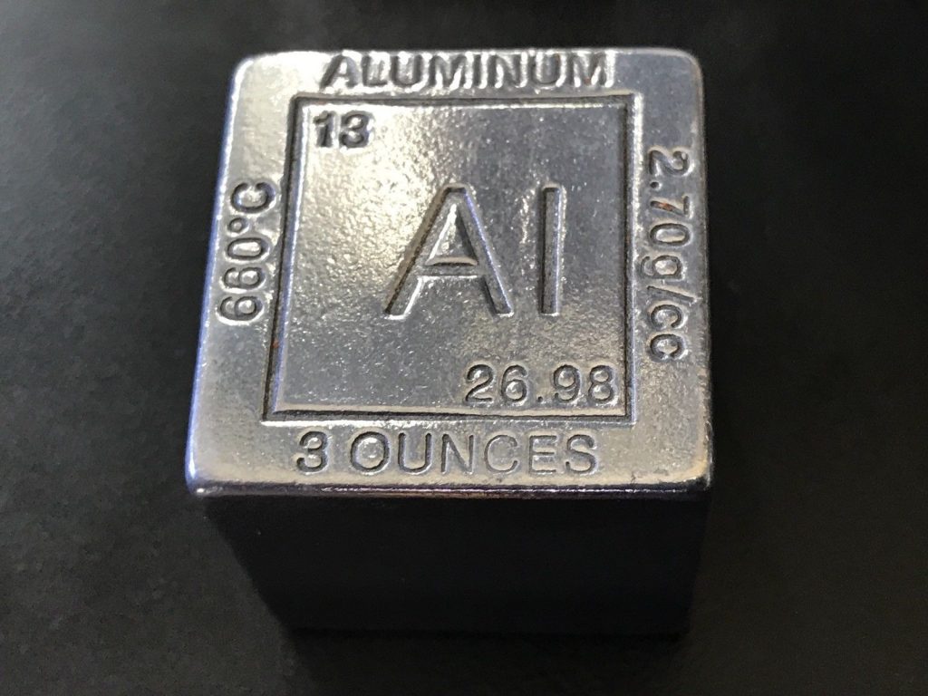 Cubo de aluminio pulido de 90 gramos (3 onzas) - ComprarLingotes.com