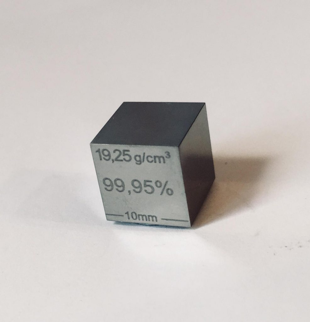 Cubo de 10mm de Tungsteno (W). Principales datos del elemento químico ...