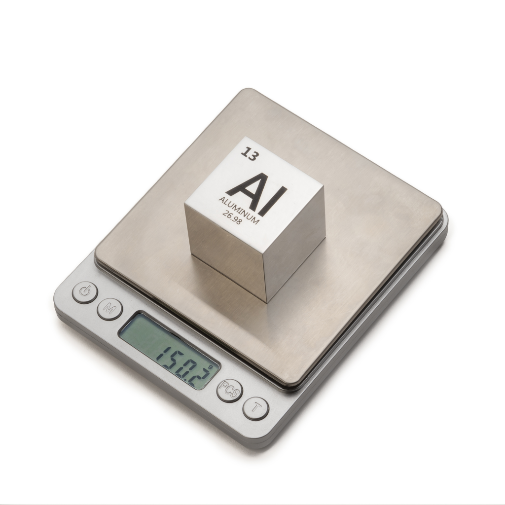 Cubo de aluminio de 38,1mm (aprox. 150g). Grabado a láser. Uno de los 5 ...